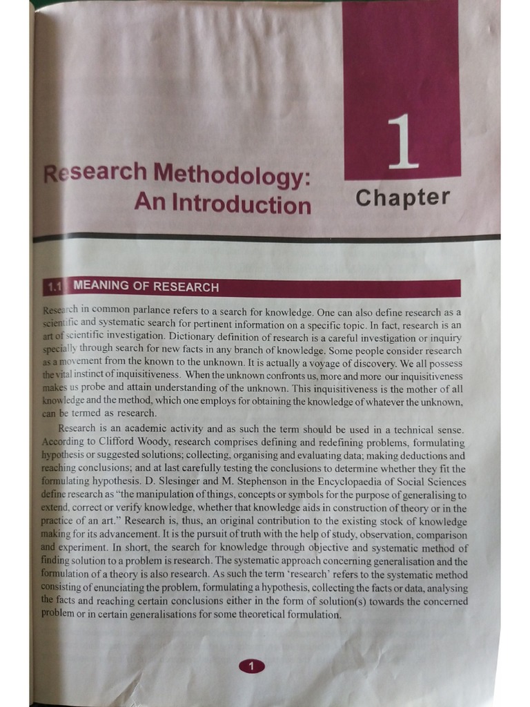 unit 1(research methodology) | PDF