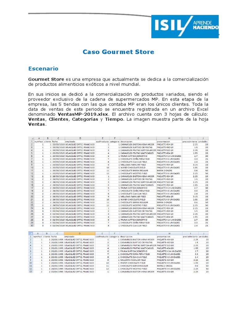 01-Actividad - Modelado - Dimensional - Caso - Gourmet Store | PDF ...