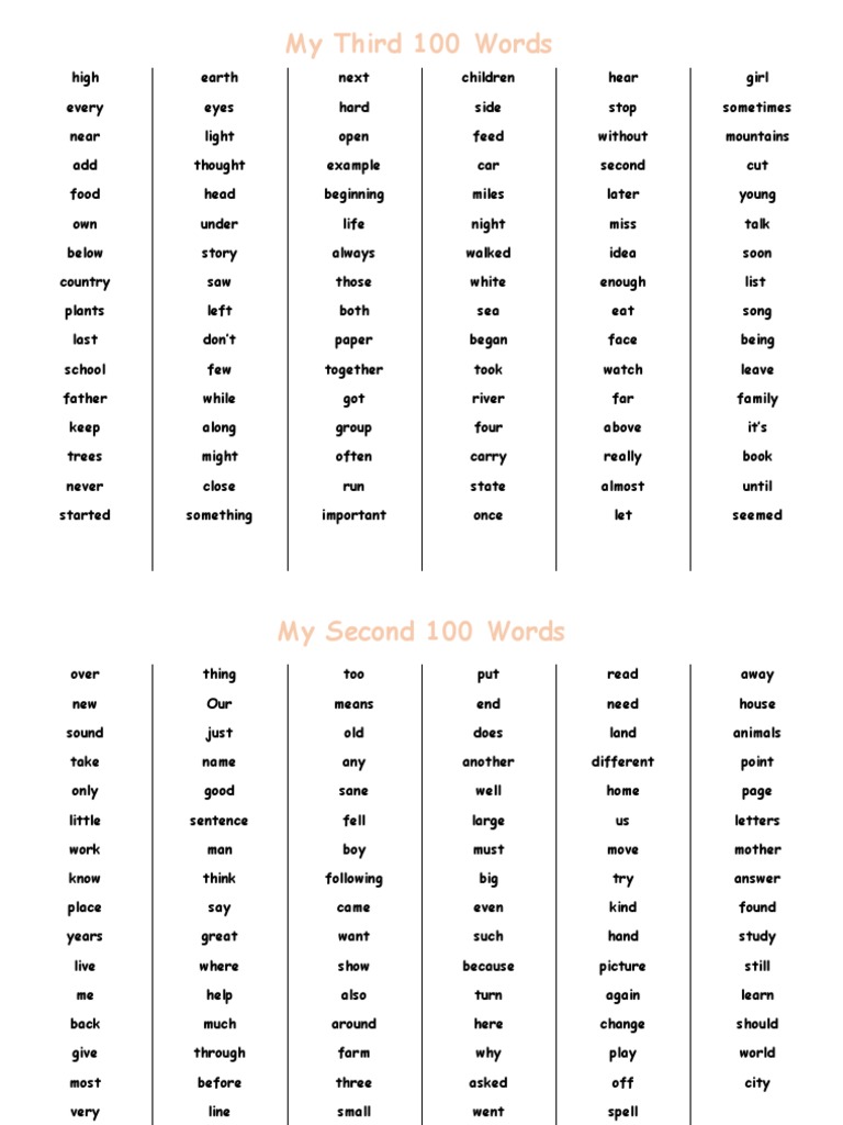 My First 100 Words 1 | PDF