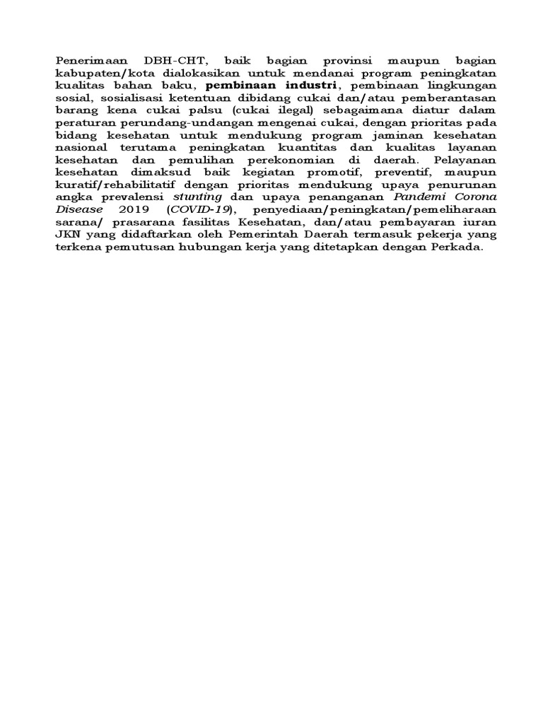 DBH CHT | PDF | Pengelolaan Keuangan & Uang | Pengembangan Diri