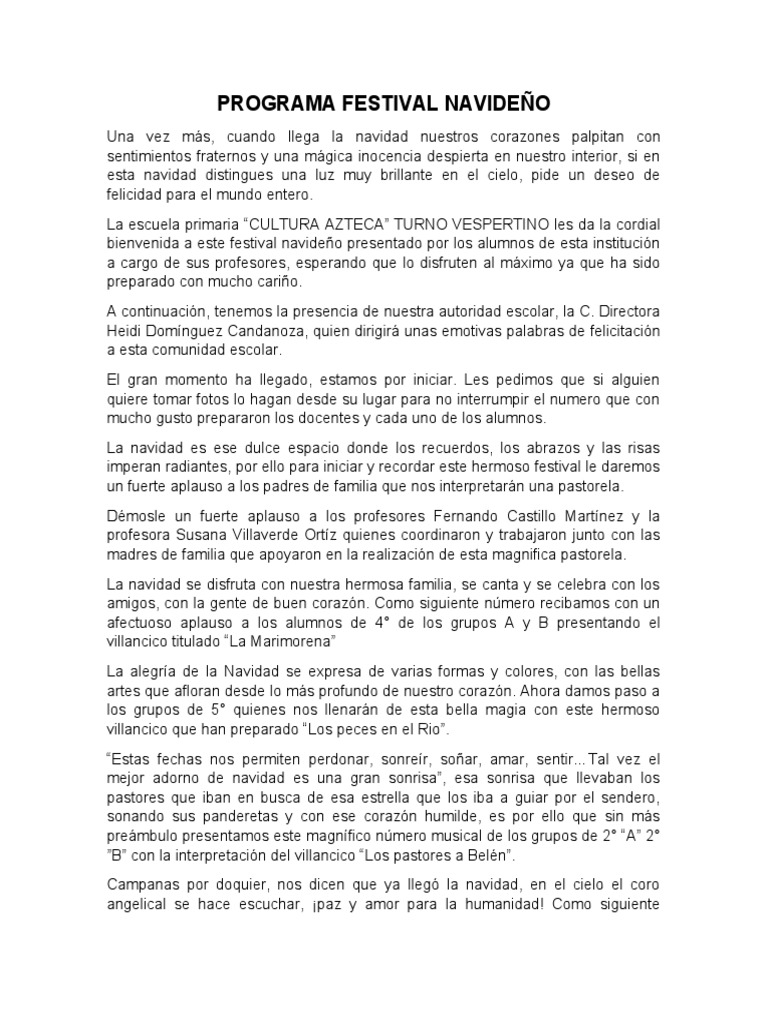 Programa Festival | PDF | Navidad