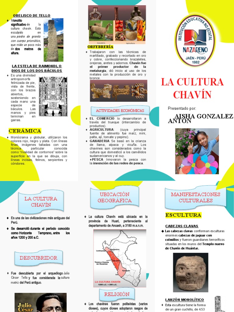 Tríptico CULTURA CHAVIN | PDF | Era precolombina | Andes Tríptico CULTURA CHAVIN | PDF | Era precolombina | Andes