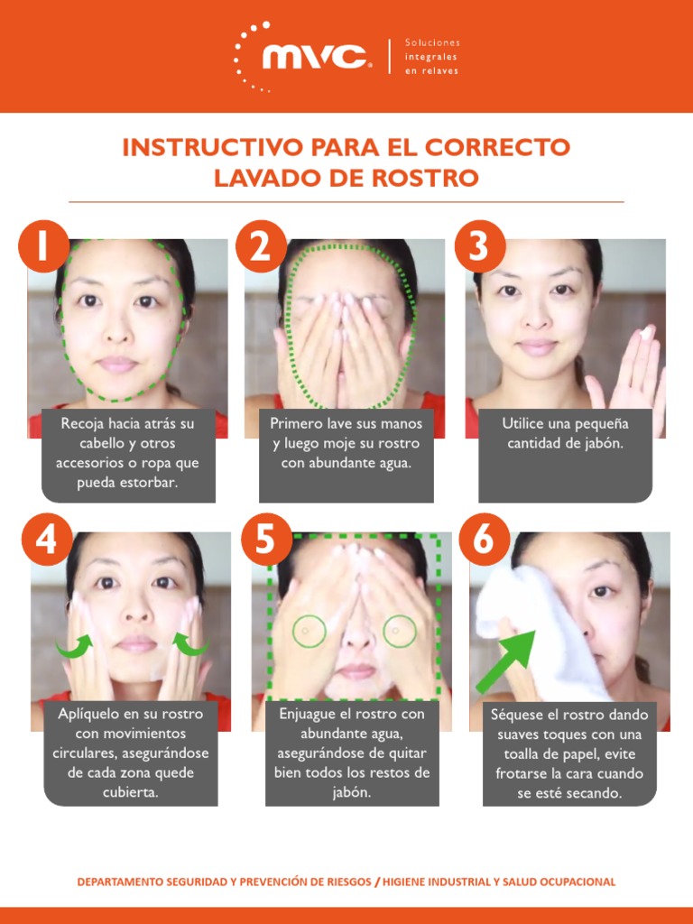 Instructivo para El Correcto Lavado de Rostro | PDF