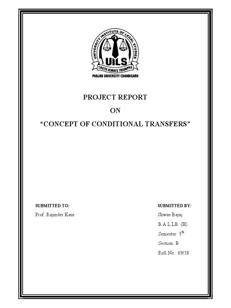Concept of Conditional Transfers in Law | PDF | Justice | Crime & Violence