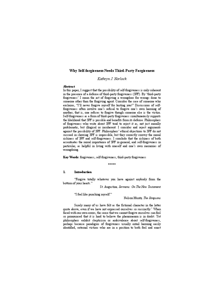 Norlock 2009 | PDF | Forgiveness | Psychology