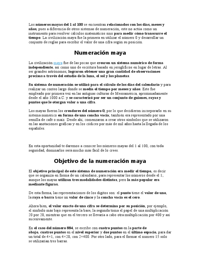 Numeros Mayas | PDF | Civilización maya | Matemáticas