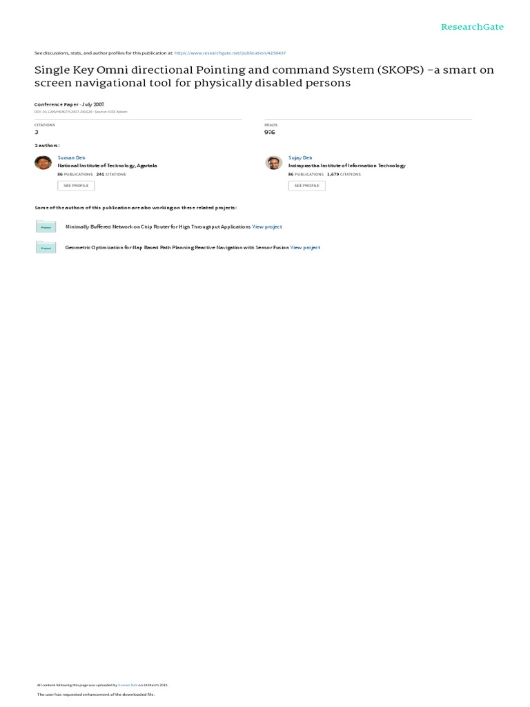 Single Key Omni Directional Pointing and Command System (SKOPS) - A ...