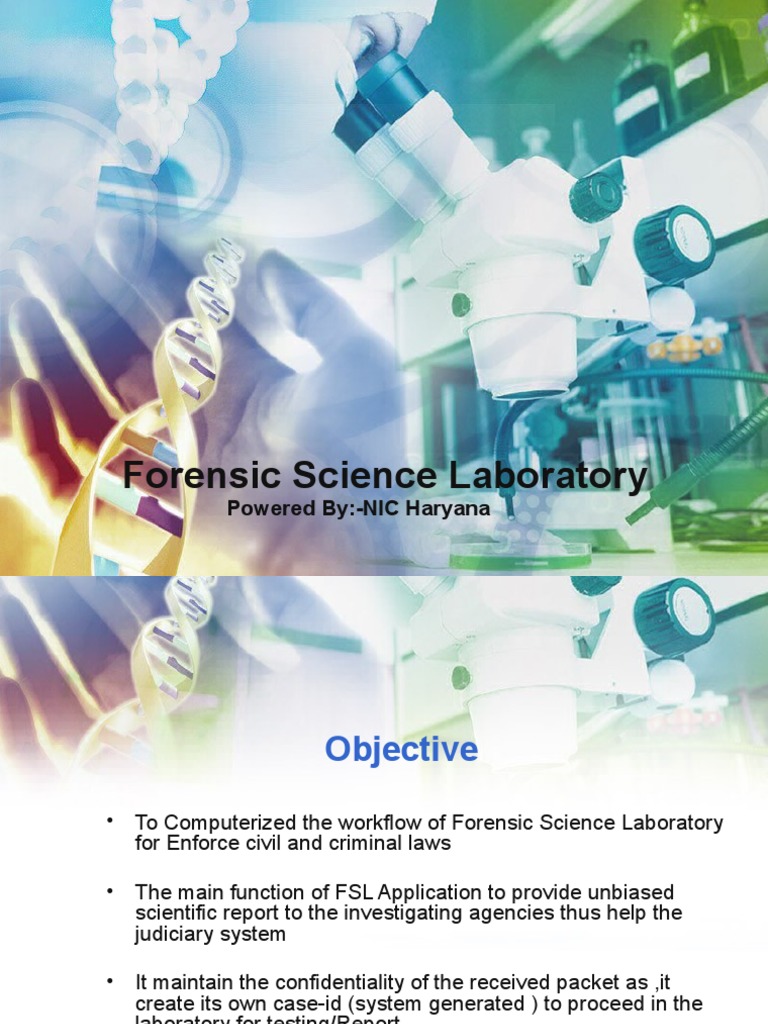 Forensic Science Laboratory: Powered By:-NIC Haryana | PDF | Forensic ...