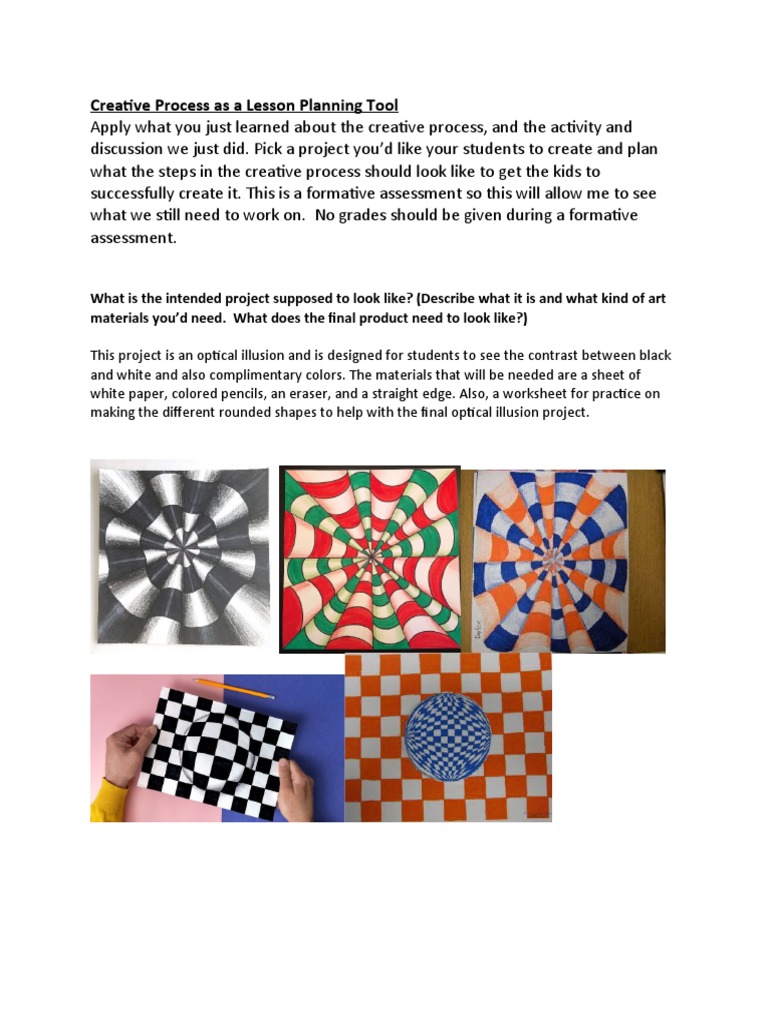 Creative Process As A Lesson Plan | PDF | Cognition | Learning