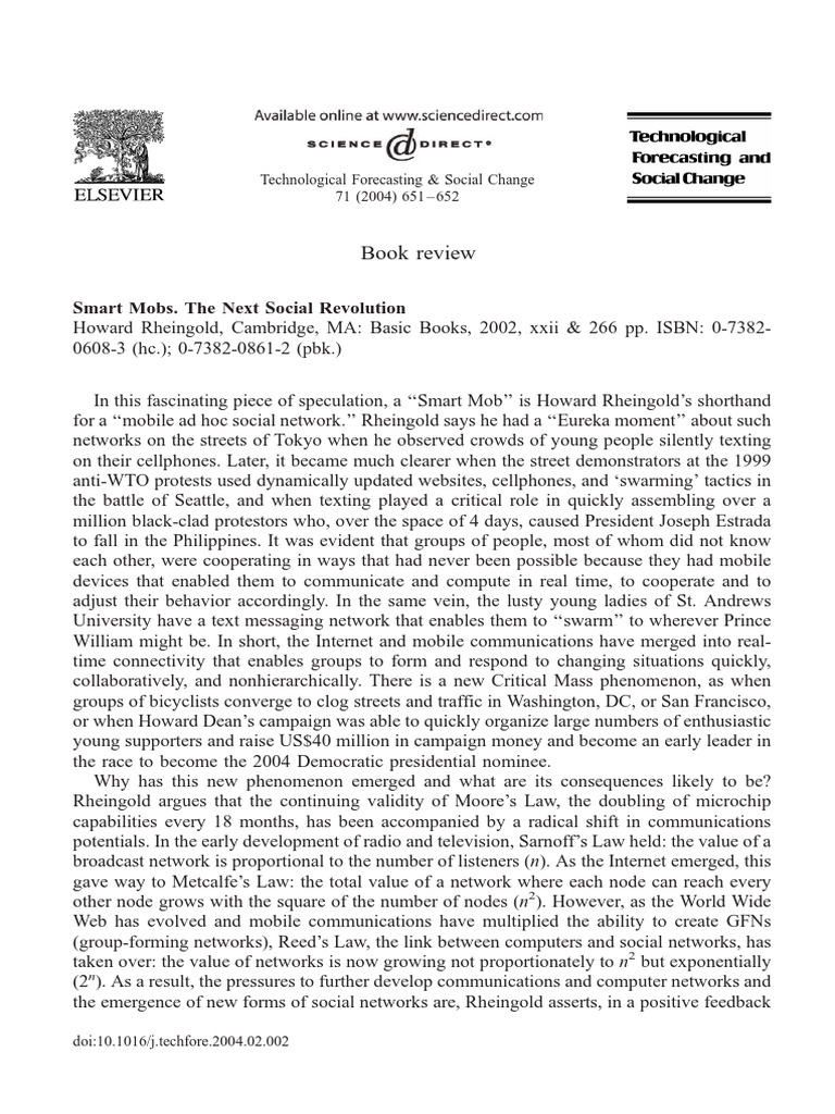 Smart Mobs: Revolutionizing Connectivity | PDF | Social Science