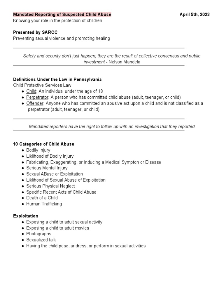 2024 Mandated Reporter Test Answers | PDF | Child Abuse | Human Life Stages