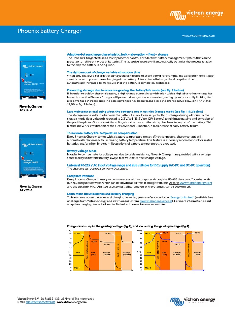 Datasheet Phoenix Battery Charger EN | PDF | Battery Charger ...