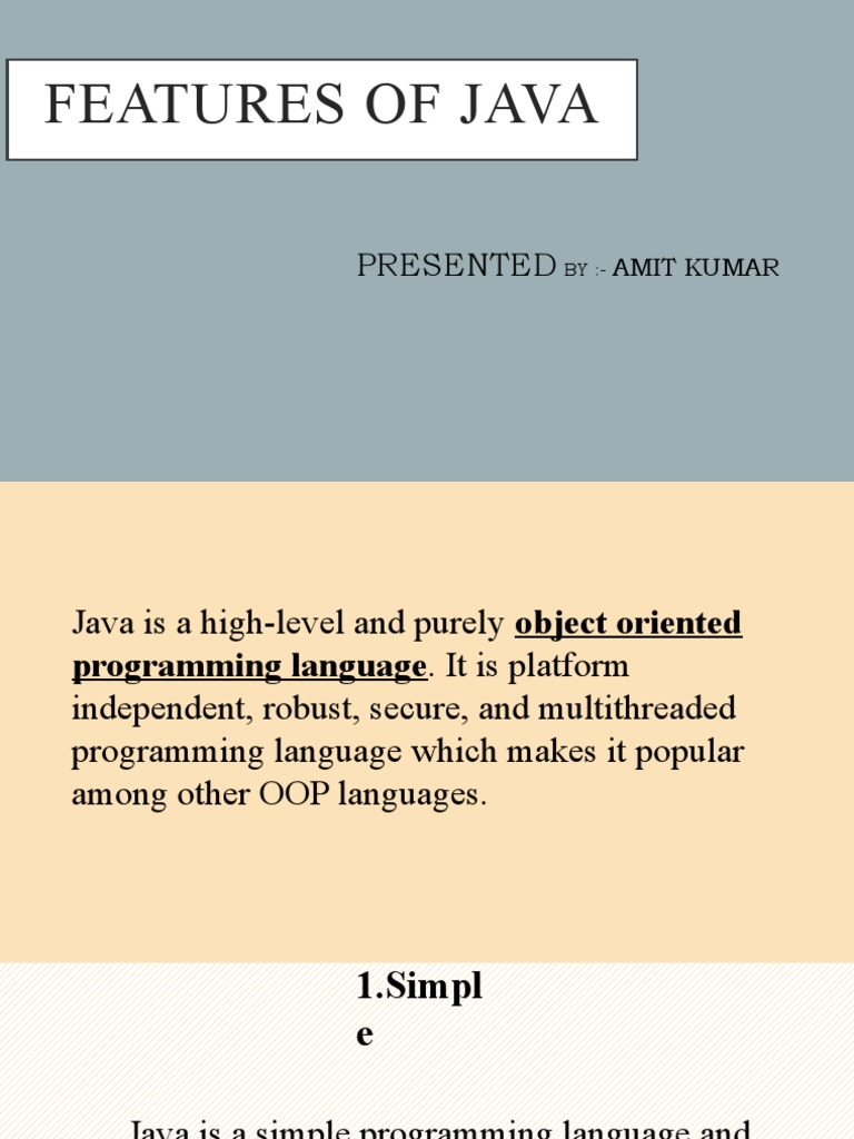 Features of Java | PDF