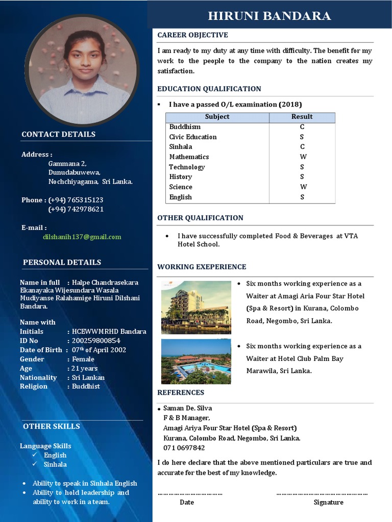 APPLICATION Pavithra Madushani | PDF | Sri Lanka