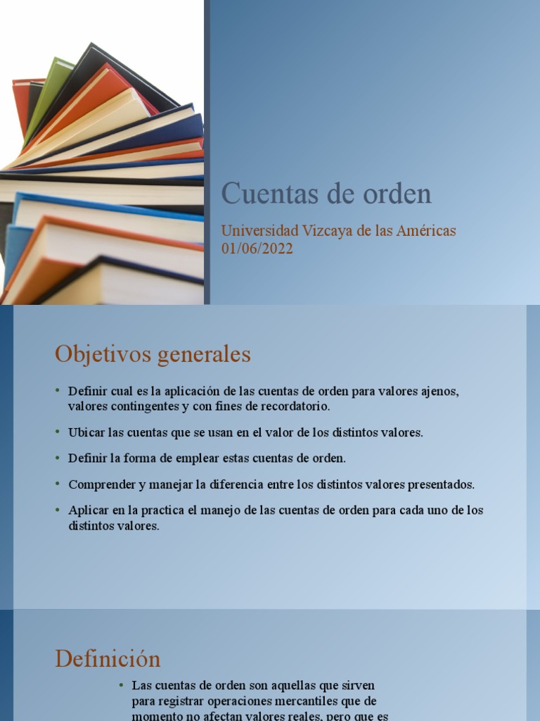 Cuentas de Orden | PDF | Contabilidad