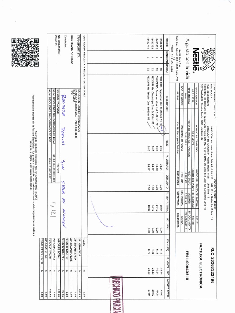 Ejemplo de Factura Electronica | PDF