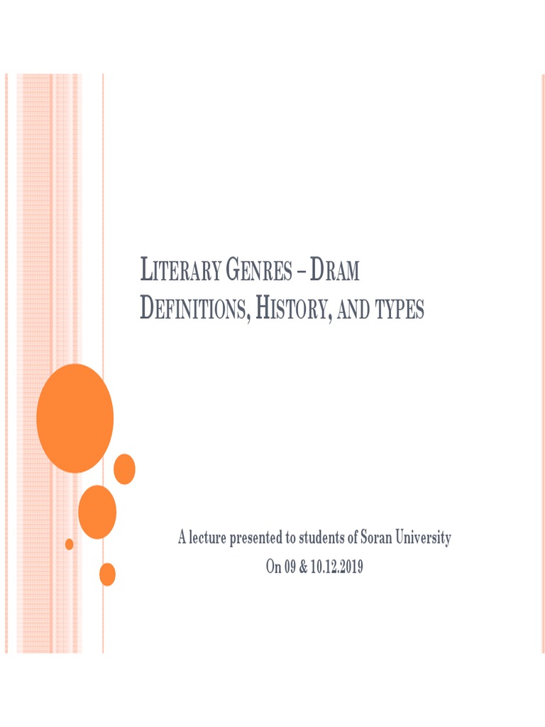 7 - Literary Genres - Drama | PDF | Theatre | Play (Theatre)