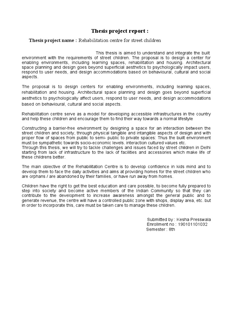 Thesis Project Report | PDF | Cognitive Science