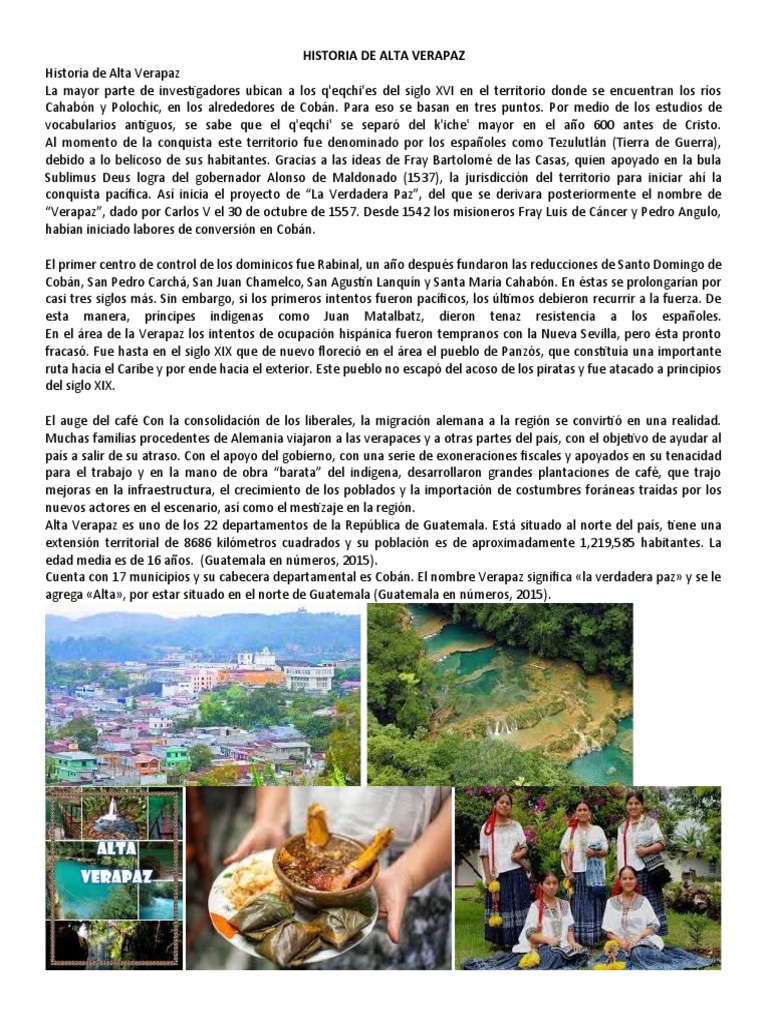 HISTORIA DE ALTA VERAPAZ | PDF | America latina