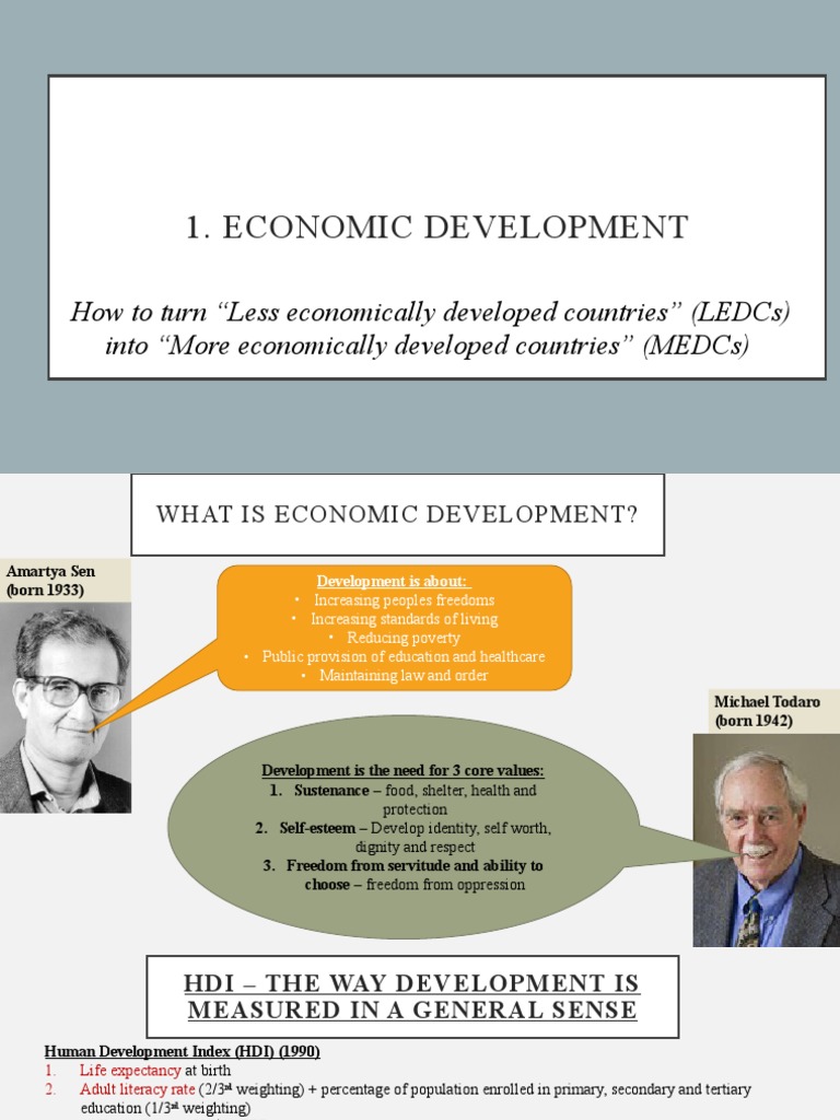 Economic Development Full Powerpoint | PDF | Aids | Human Development Index
