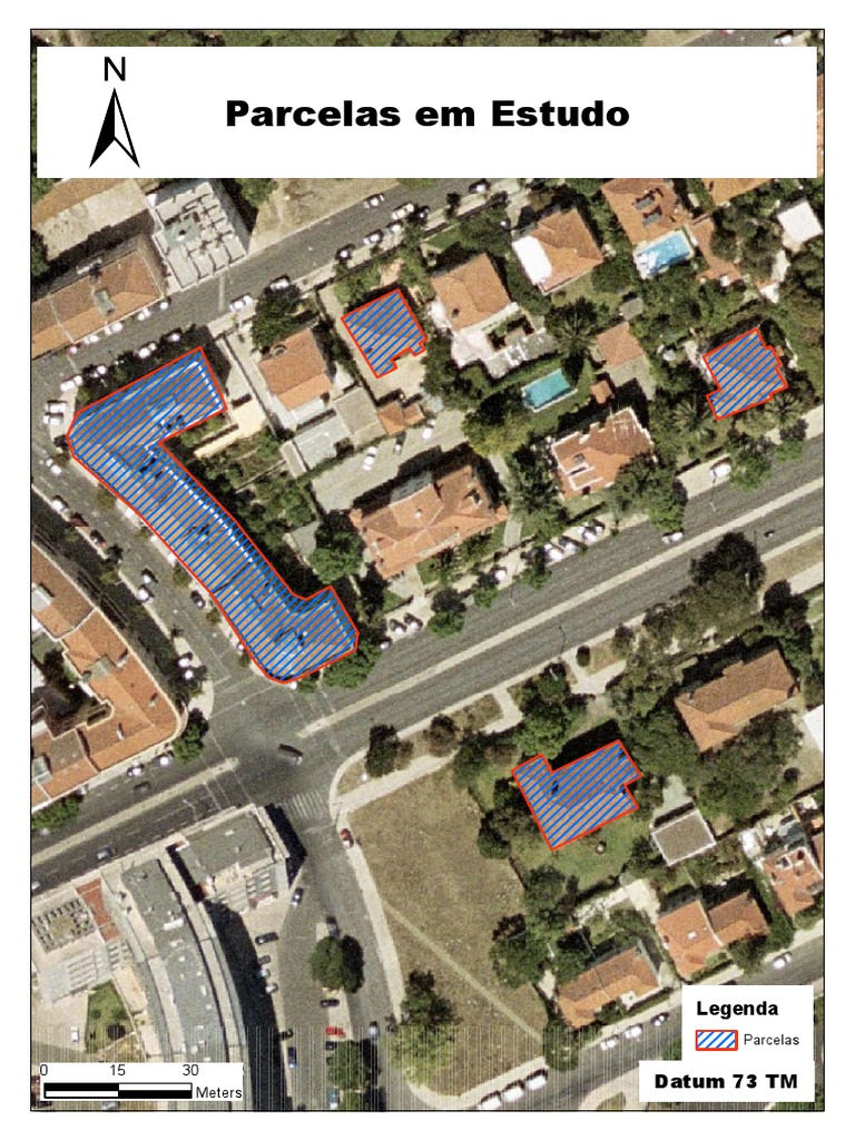 Mapa de Parcelas em Estudo Mostrando as Dimensões e Localizações | PDF