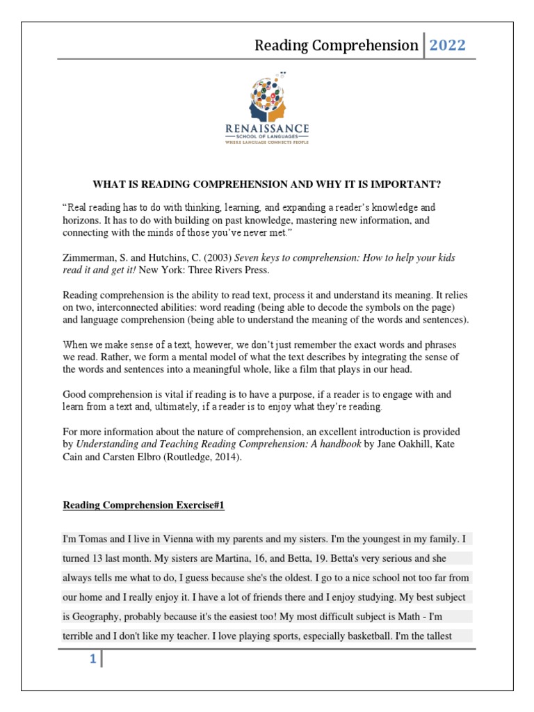 Reading Comprehension: What Is Reading Comprehension and Why It Is ...