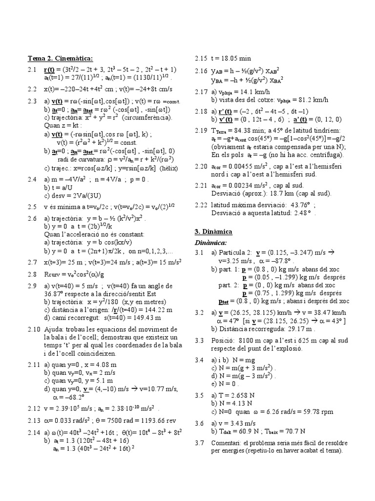 Solucionario Ej. Fisica General 1 (22-23) - UIB | PDF