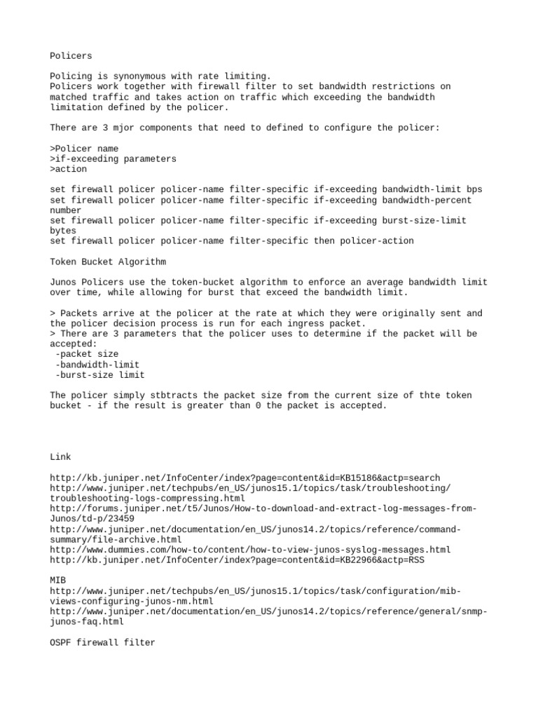 Policer | Download Free PDF | Data Transmission | Networking Standards
