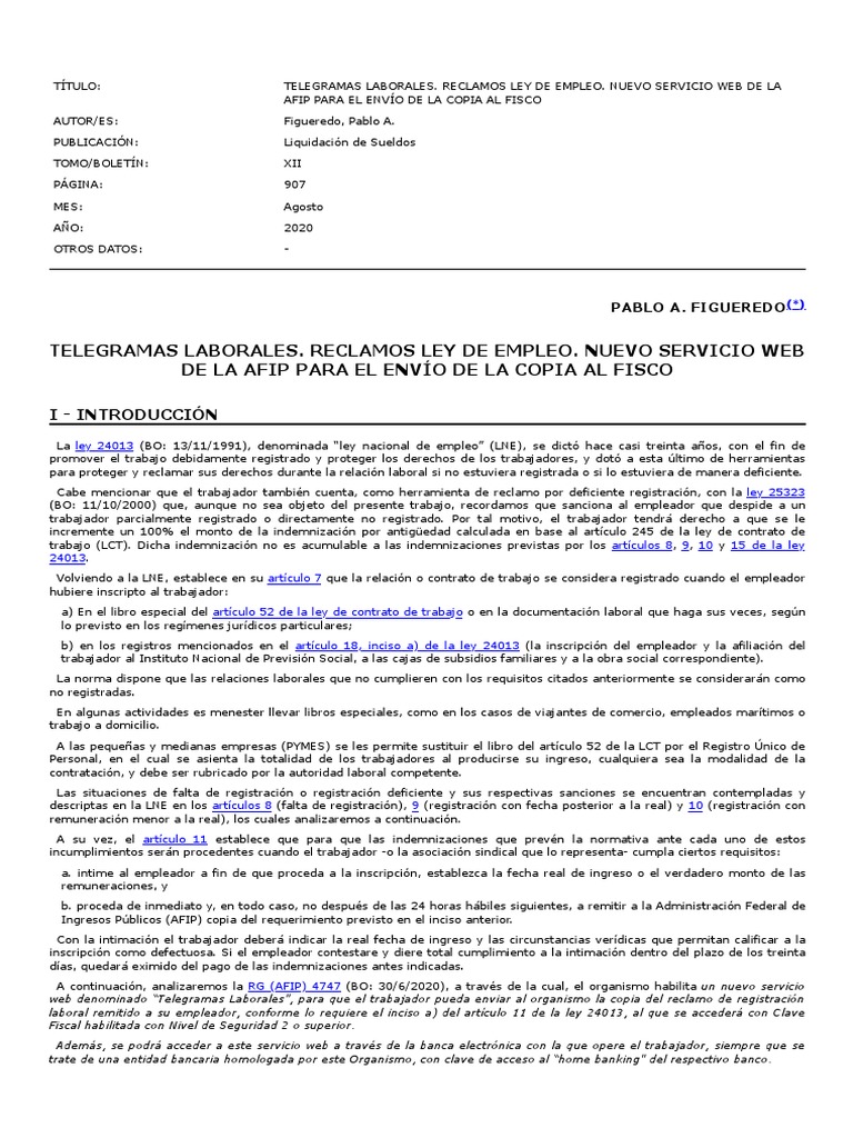 Un análisis completo de las sanciones por falta de registración laboral según la Ley de Empleo y ...