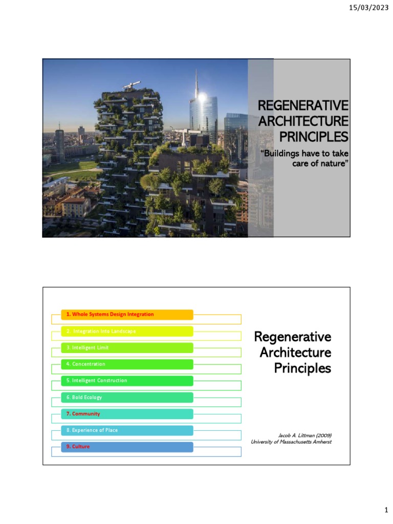 Regenerative Architecture Principles 1 - Compressed | PDF | Design Thinking | Thought