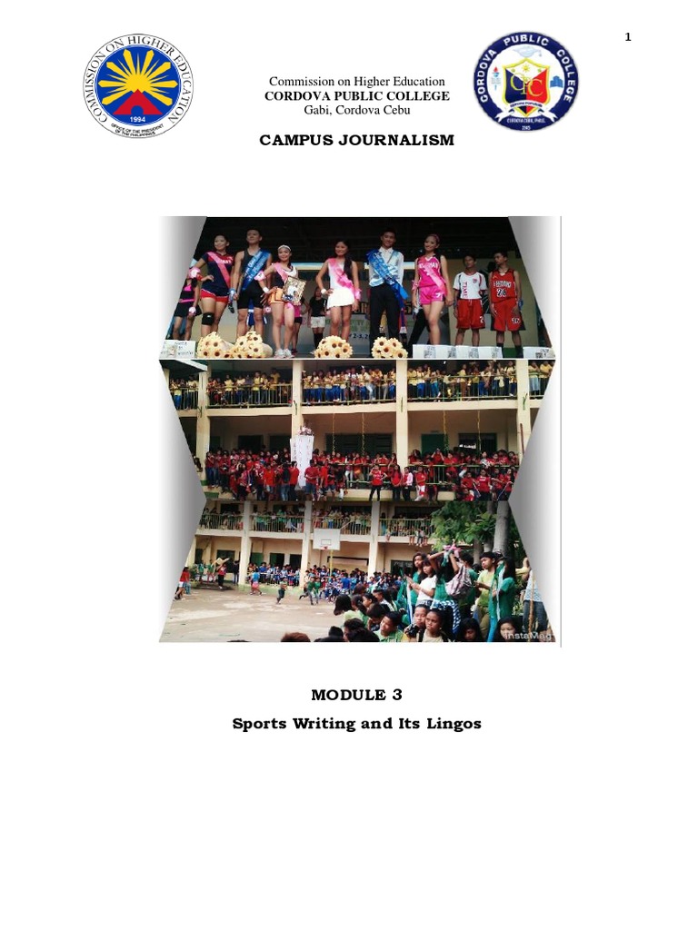 JOURNALISM MODULE 3 (Official) | PDF | Jargon | Sports