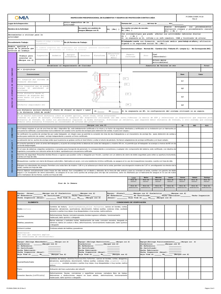 PL - OMIA.CSMA.18-22.Rev.2-Inspección Contracaidas | PDF | Andamio ...