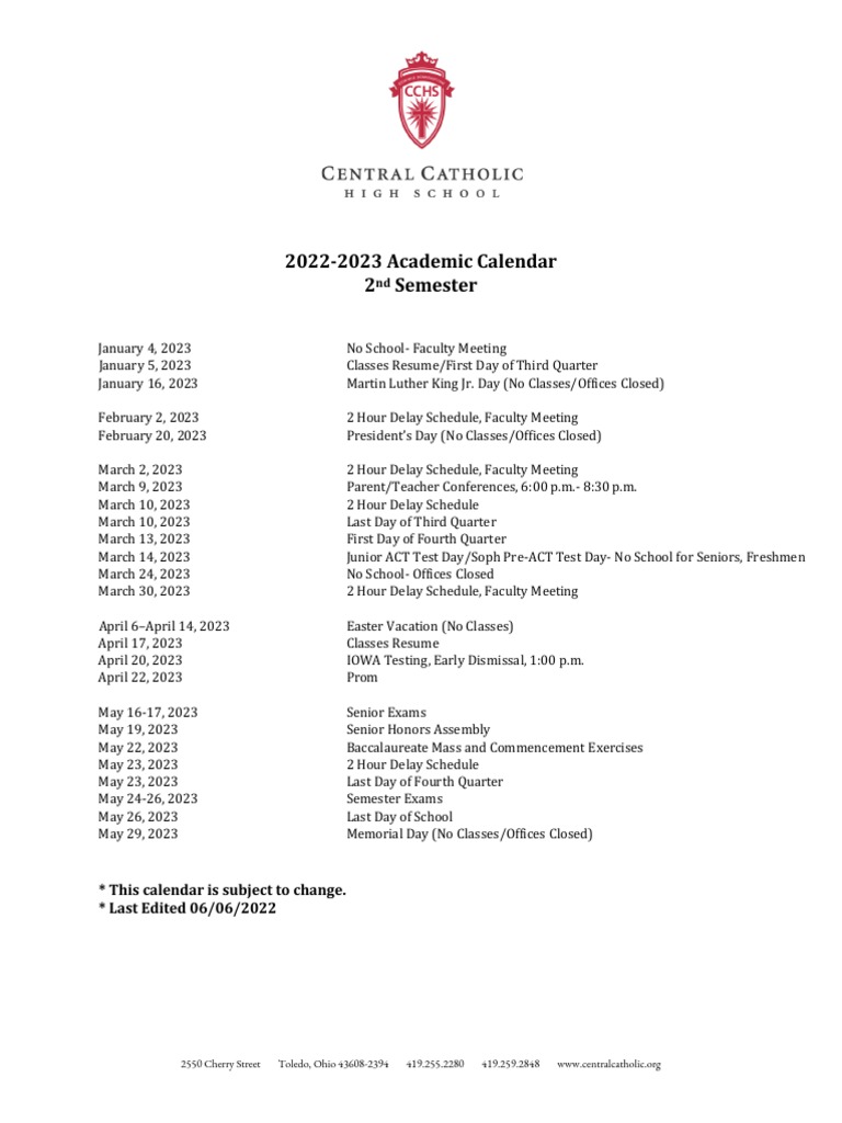 Academic Calendar 2nd Semester | PDF | Academic Term | Social Institutions