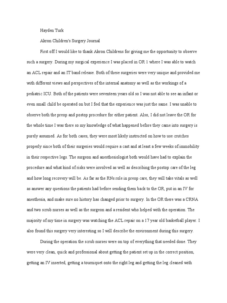 Pediatric Surgery Journal | PDF | Surgery | Patient