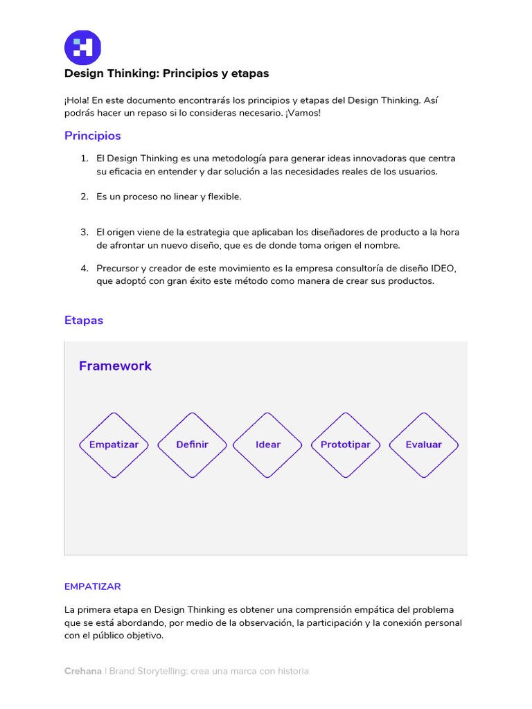 Design Thinking - Principios y Etapas | PDF | Crecimiento personal y ...