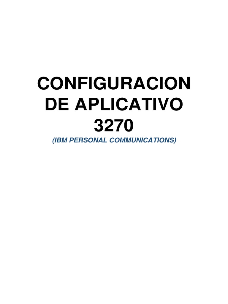 Configuración de IBM 3270 en PC | PDF | Juegos y actividades | Tecnología