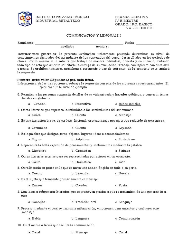 Comunicación Y Lenguaje Primero Básico Descargar Gratis Pdf