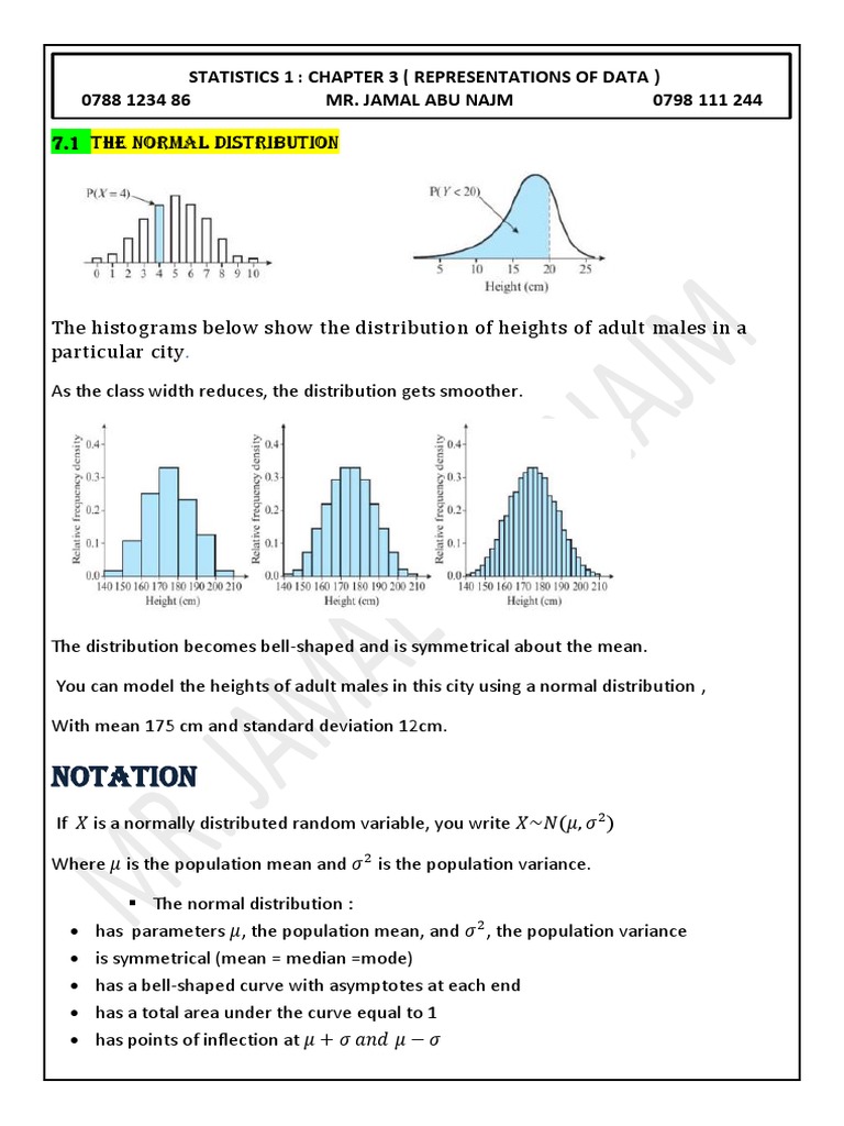 Notation | PDF | Normal Distribution | Standard Deviation