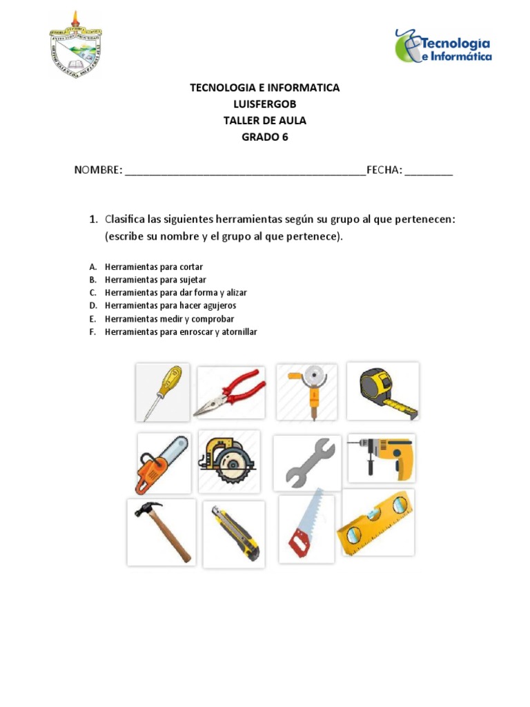 Taller Tecnologia e Informatica Grado 6 | PDF | Informática