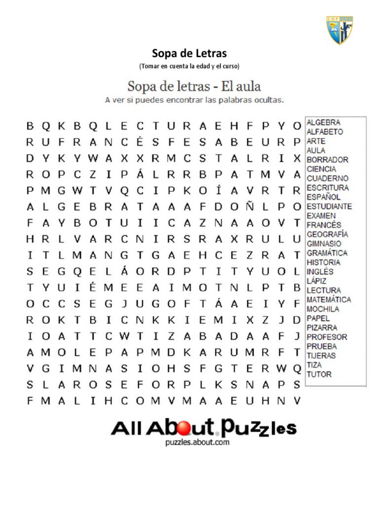 Sopas de Letras | PDF