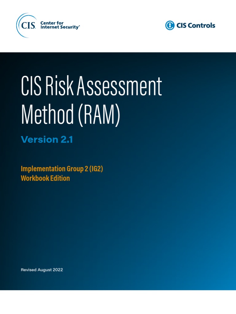 CIS RAM v2.1 IG2 Workbook Guide 2022 08 | PDF | Risk | Information Security
