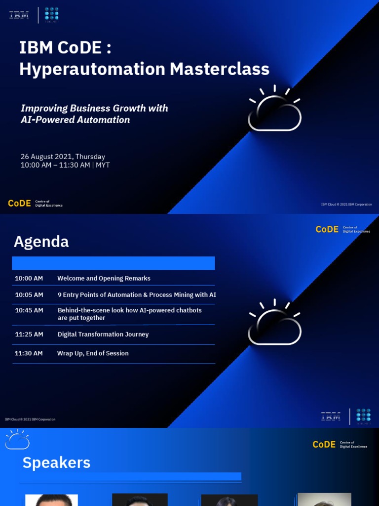 IBM CoDE Hyperautomation Masterclass | PDF | Computers | Technology ...