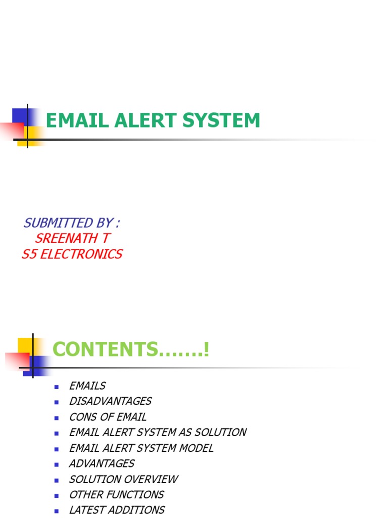 Email Alert System PDF | PDF | Software | Computing