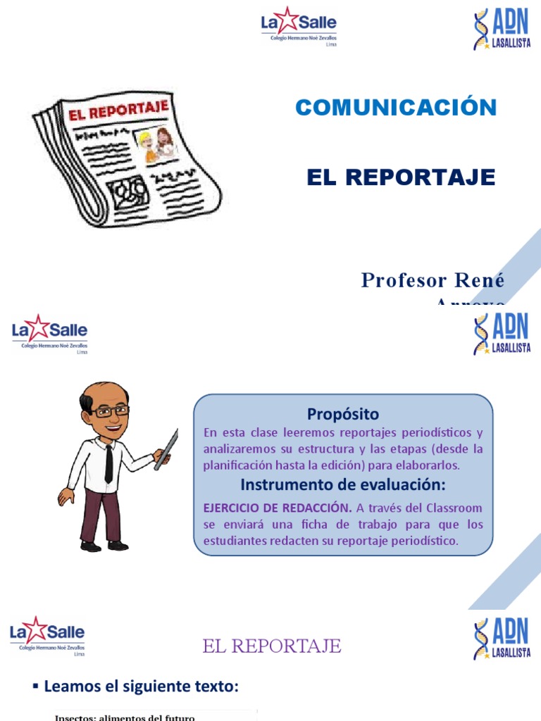 Estructura y elementos del reportaje | PDF | Información