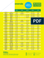 Tabela de Conversão de Filtros Automotivos | PDF