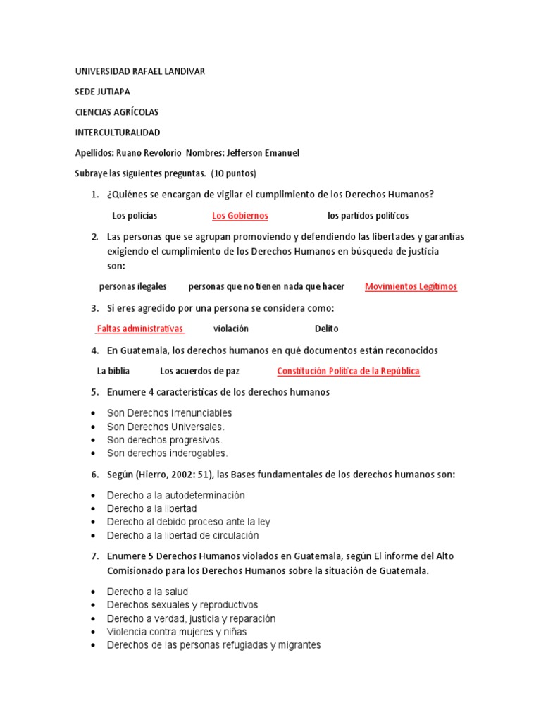 Derechos Inderogables y Ruano | PDF | Derechos humanos | Violación
