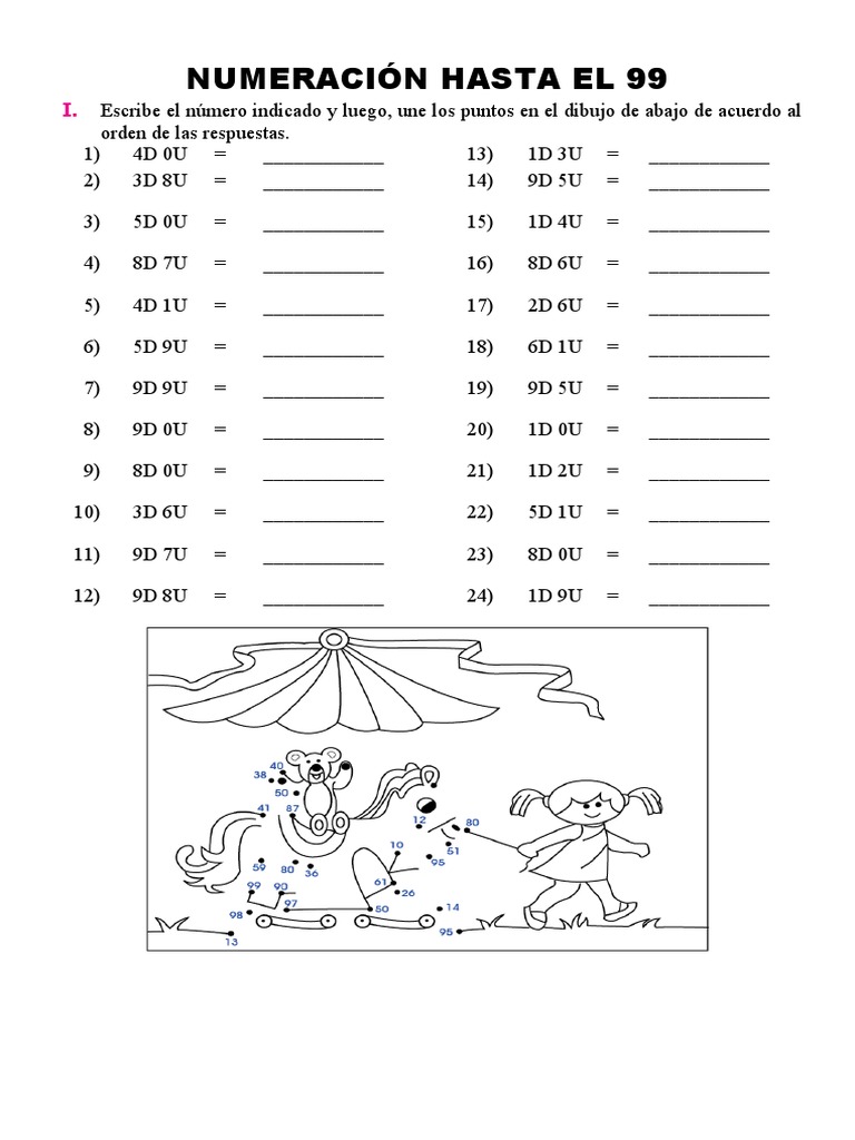 Numeración Hasta El 99 para Segundo Grado de Primaria | PDF | Métodos y ...