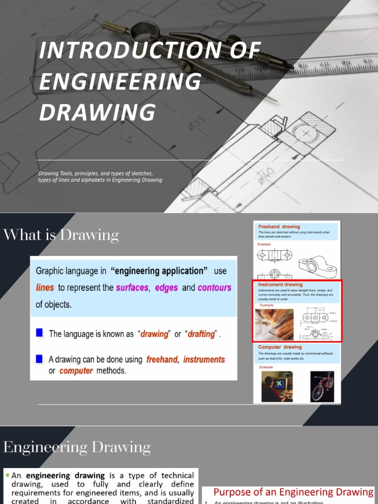 Introduction of Engineering Drawing | PDF | Circle | Drawing