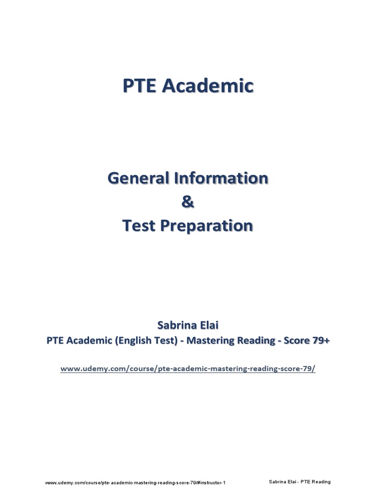 PTE Academic Test Prep Guide | PDF | Multiple Choice | Applied Linguistics