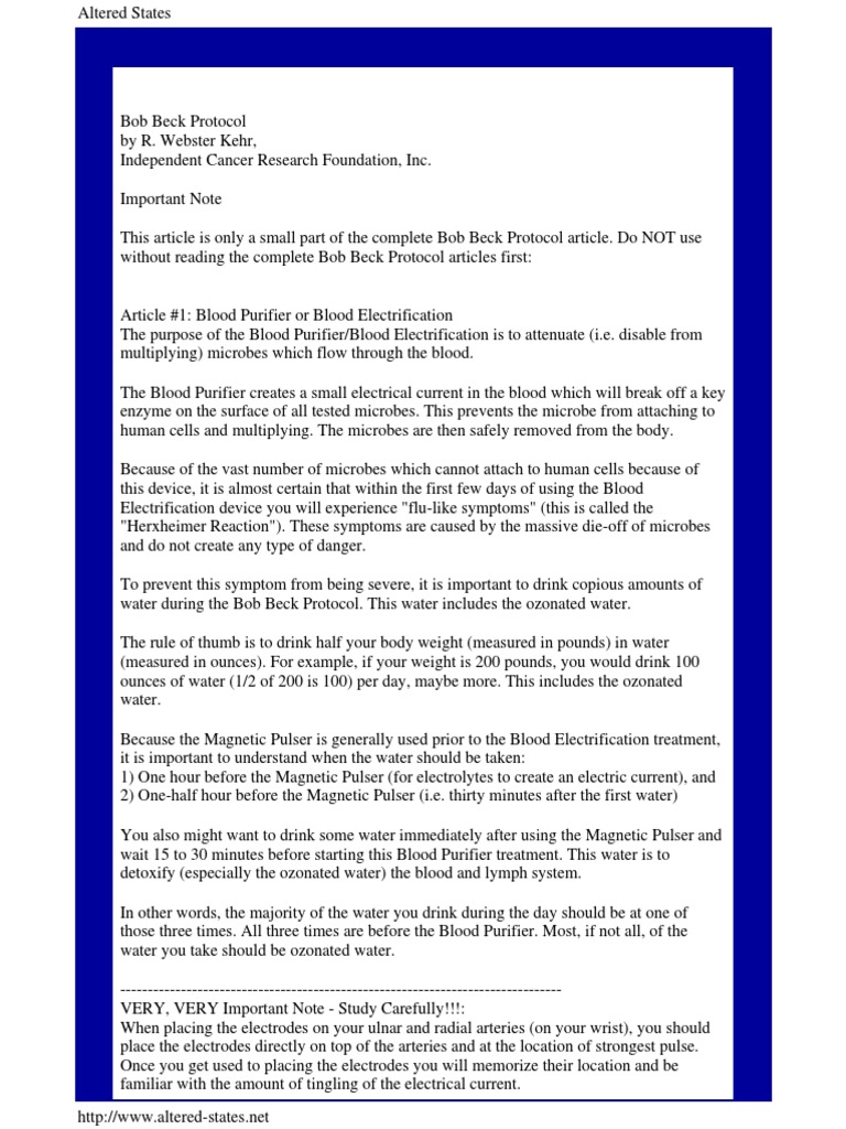 Blood Purifier or Blood Electrification | PDF | Water | Electricity